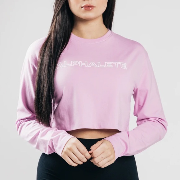 Alphalete | Tops | Alphalete Outlined Long Sleeve Crop Nwt | Poshmark